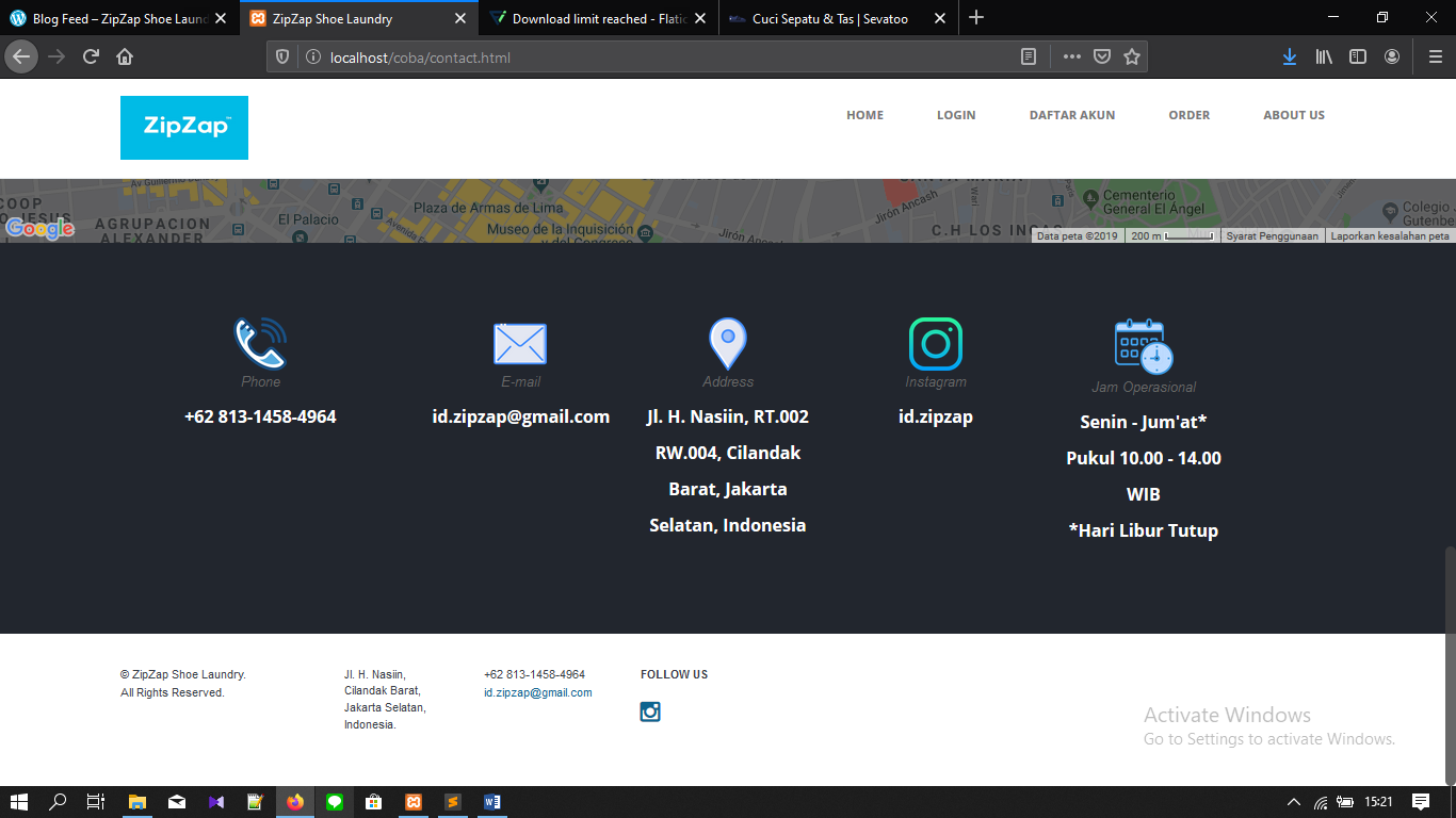 Pembuatan Front End Halaman Utama dan Halaman About Us – ZipZap Shoe ...