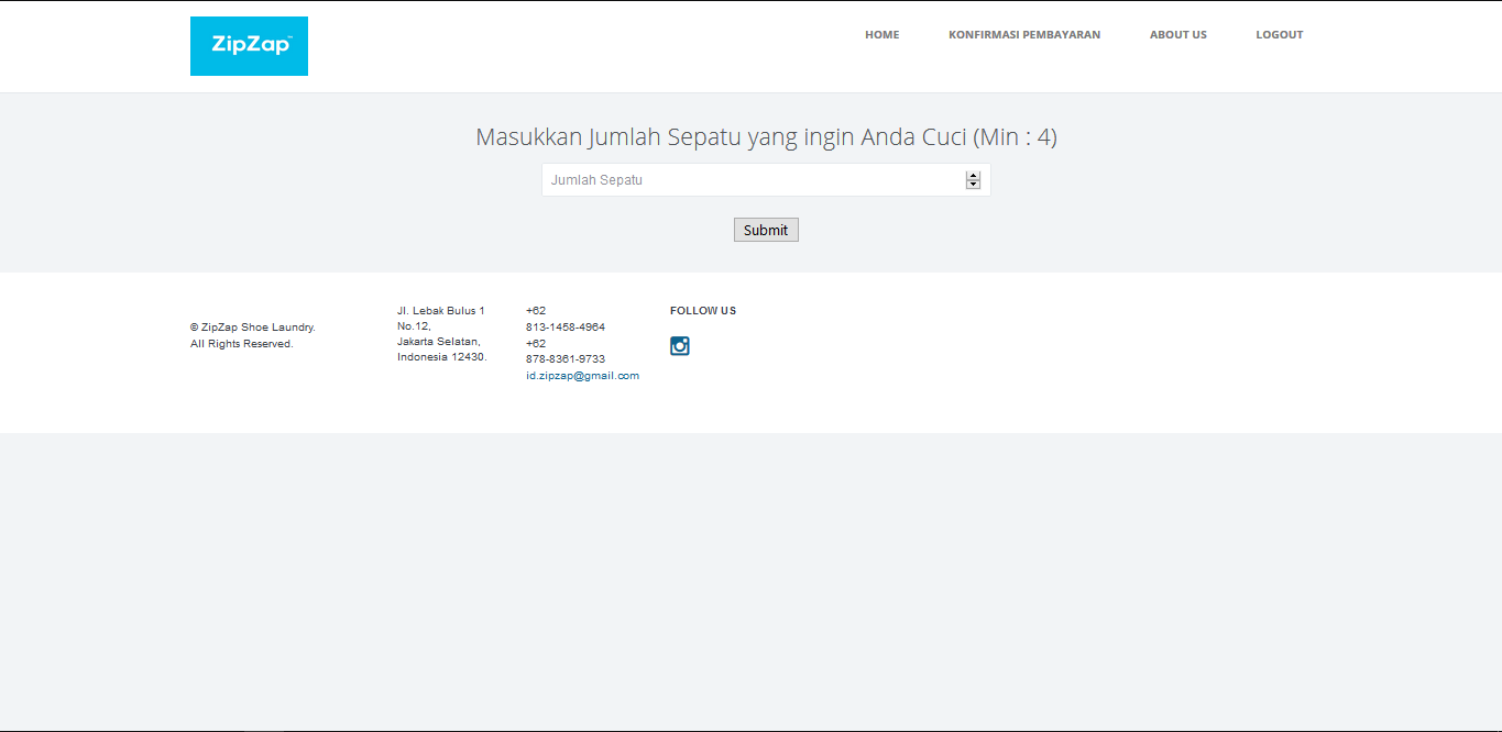 Menyelesaikan seluruh task Sprint 2 – ZipZap Shoe Laundry